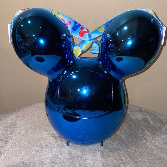 Disney | Accents | Disney Metallic Blue Mickey Mouse Balloon Popcorn ...
